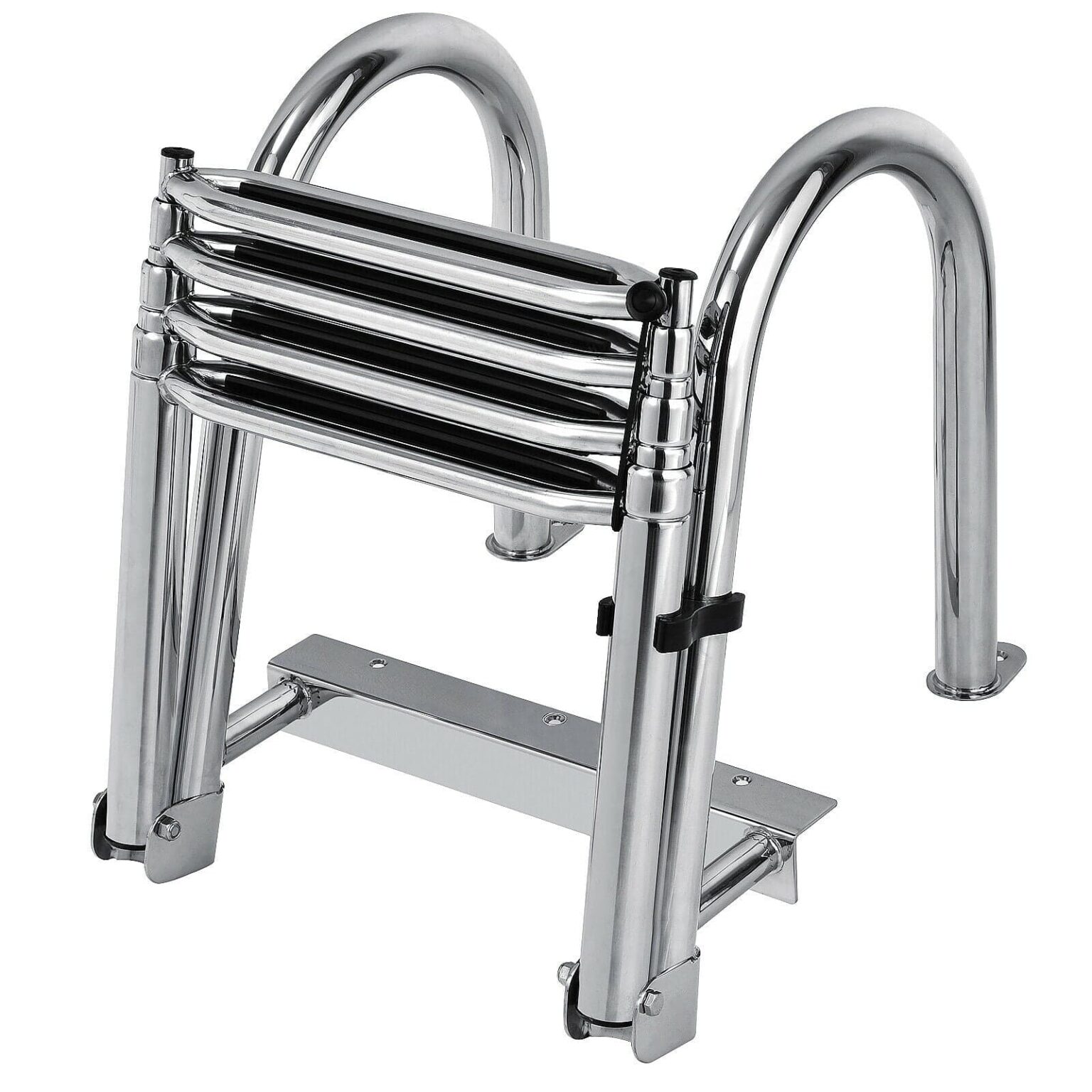 Stainless Steel Retractable Above Ground / Inground Pool Steps Ladder ...