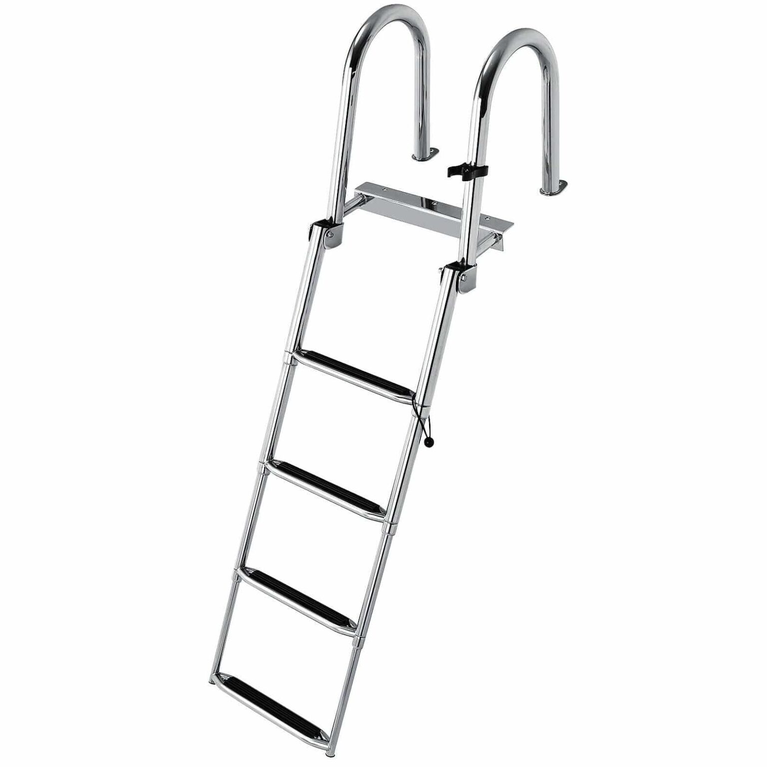 Stainless Steel Retractable Above Ground / Inground Pool Steps Ladder ...